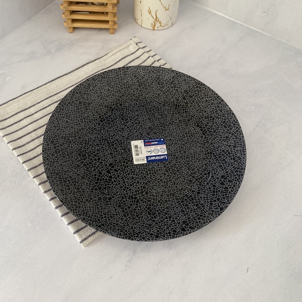 Zoe Black Assiette Plate 25Cm | Manzil